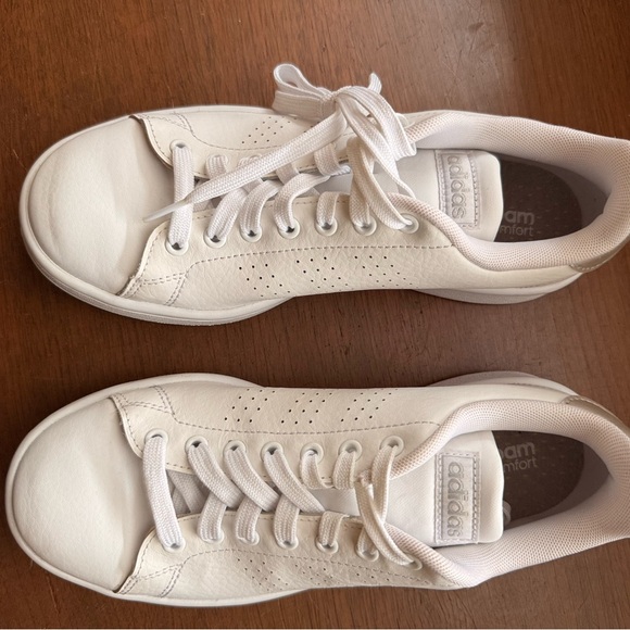 adidas | Shoes | Adidas Cloud Form White Leather Sneakers Nwot | Poshmark